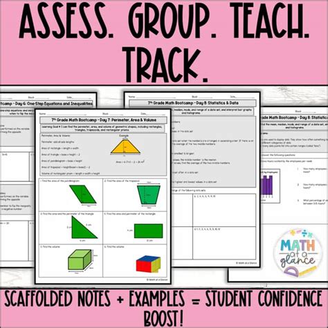 Beginning Of Year 7th Grade Math Diagnostic Assessment 6th Grade Math