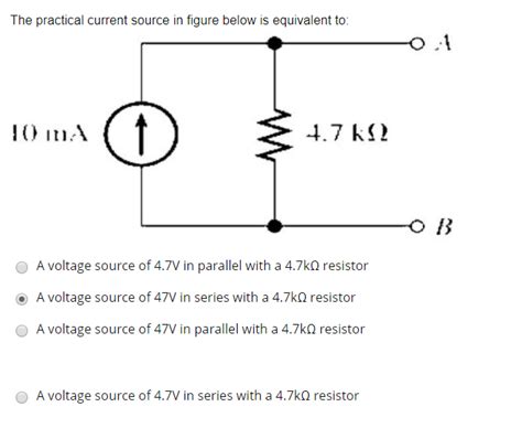 Solved The Practical Current Source In Figure Below Is Chegg Com