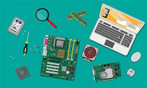 Premium Vector Assembling Pc Personal Computer Hardware