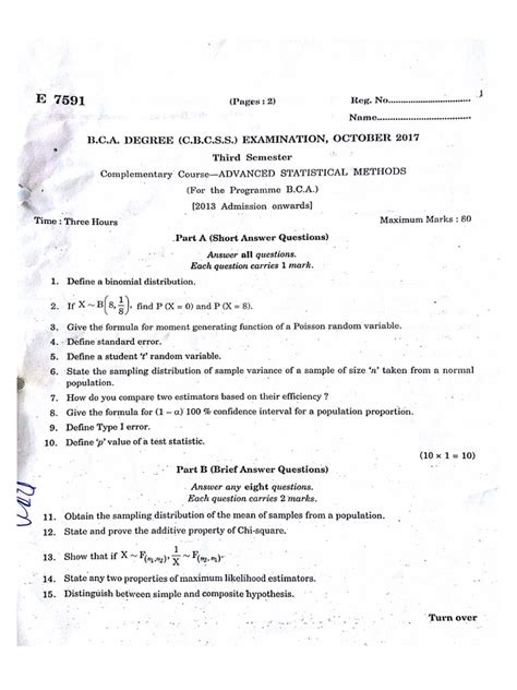 Advanced Statistical Methods 2017 Pdf