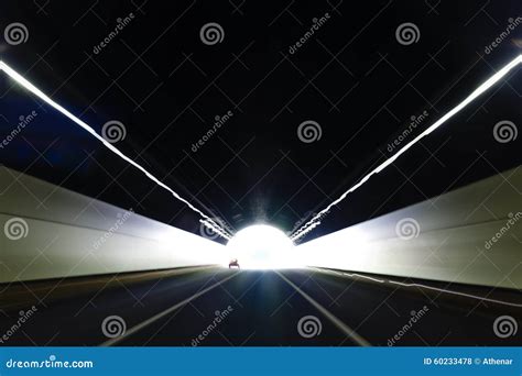 Car Driving In Tunnel Exit Stock Photo Image Of Inside 60233478