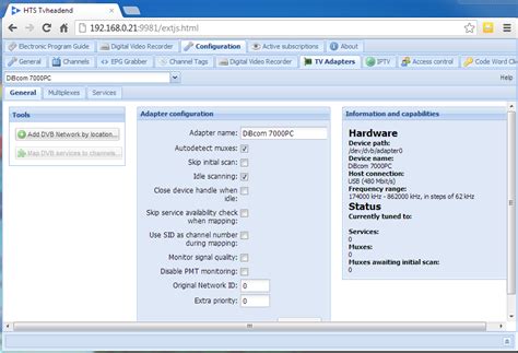 coder36 tvheadend on the raspberry pi