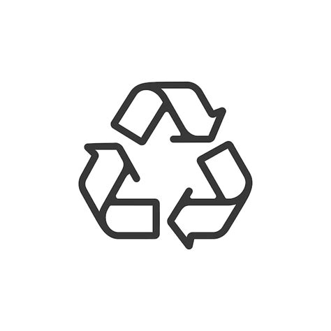 Black And White Recycle Symbol Premium Ai Generated Vector