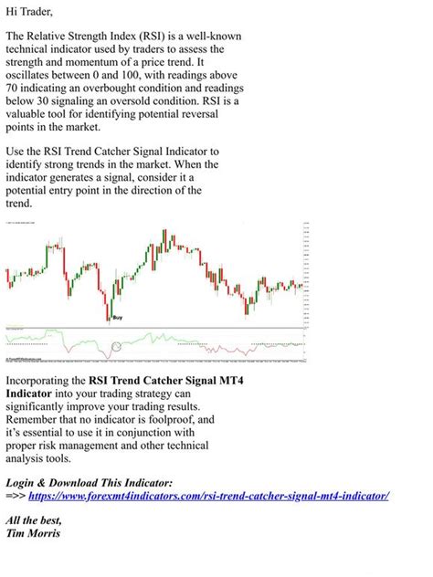Forex Mt4 Indicators Download Rsi Trend Catcher Signal Mt4 Indicator Milled
