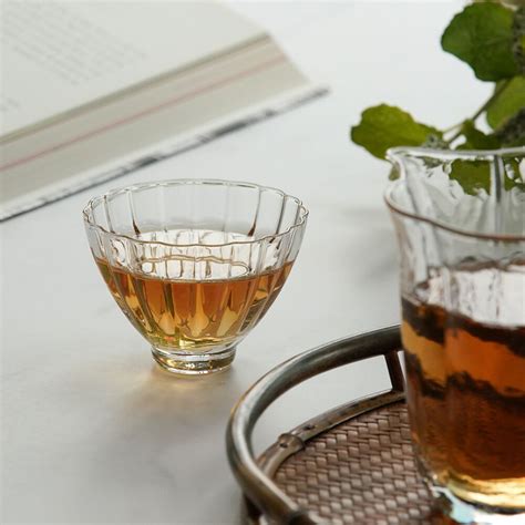 크리스탈 남과배 찻잔 100cc 호박모양 꽃잎 유리 찻잔 감도 깊은 취향 셀렉트샵 29cm