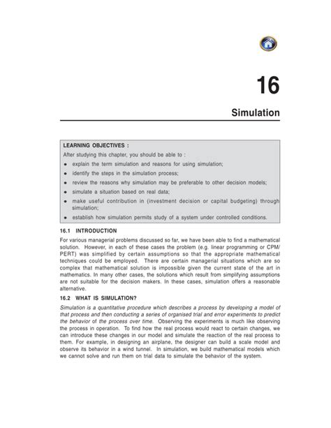 17 chapter 16 simulation