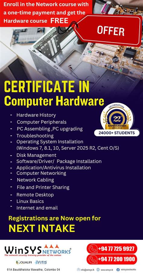 certificate in computer hardware and networking online or offline