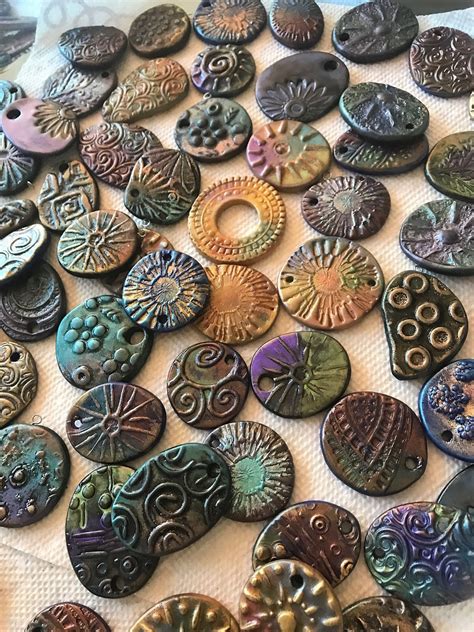 Handmade Polymer Clay Cabochons And Beads Collection