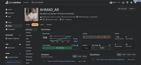ahmad arbash on linkedin stackoverflow programming