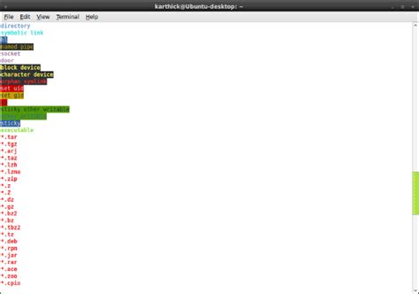 Command Line What Do The Different Colors Mean In Ls Ask Ubuntu