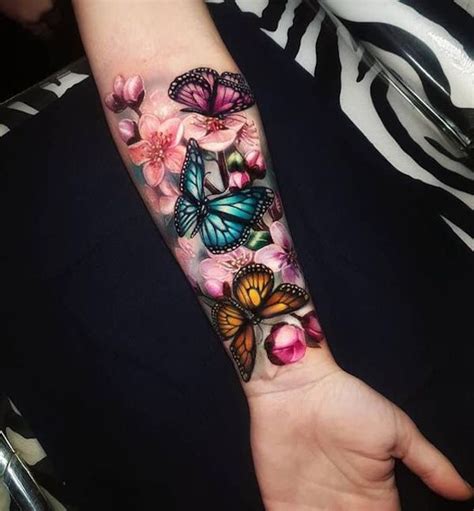 Womens Butterfly Half Sleeve Tattoo Designs At Lucinda Nicoll Blog