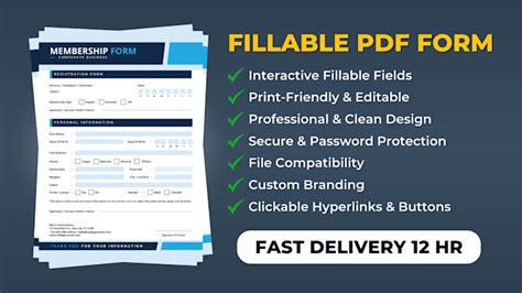 Make Professional Fillable Pdf Form With Interactive Fields By Faruksardar Fiverr