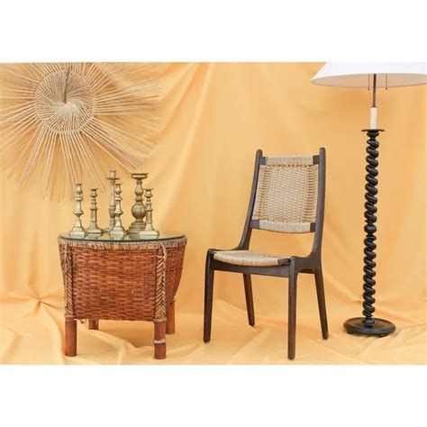 1950s Mid Century Rustic Bamboo Rattan Coffee Table Chairish