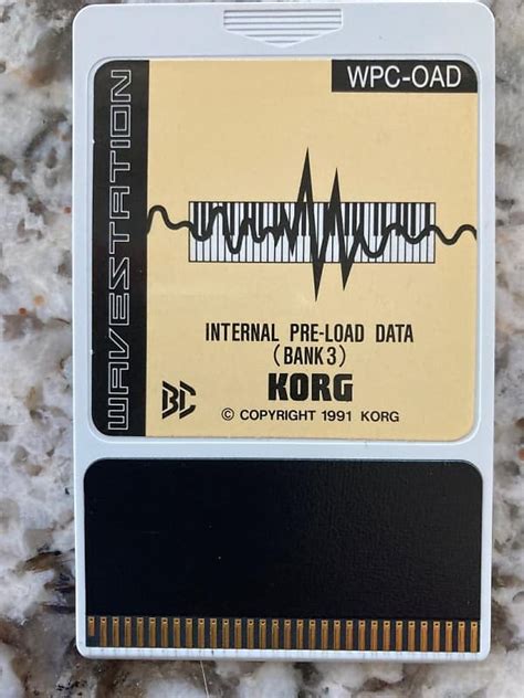 Korg Korg Wavestation Wpc Oad Internal Pre Load Bank 3 Data Reverb