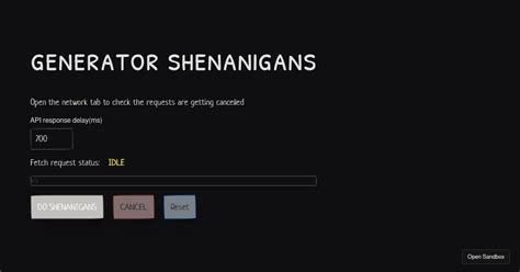 Use Abort Codesandbox