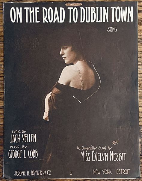 Rare 1915 Sex Symbol Evelyn Nesbit Sheet Music Rag Composer George L