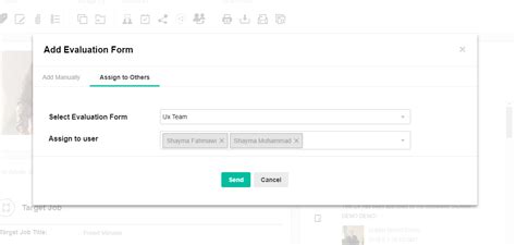 Assign Evaluation Forms To Other Recruiters Talentera