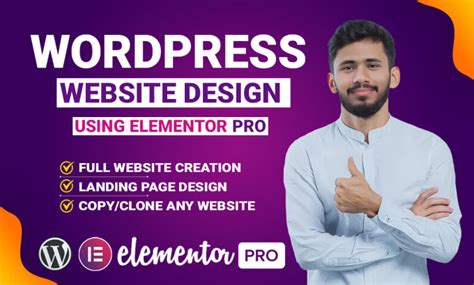Create wordpress website or landing page design using elementor pro by Promis_basunia | Fiverr