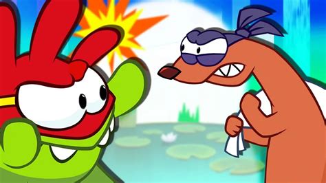 Om Nom Stories Super Nom Fights Ferret Robber Funny Cartoons For