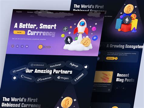 Defi Cryptocurrency Redesign Landing Page Website Behance