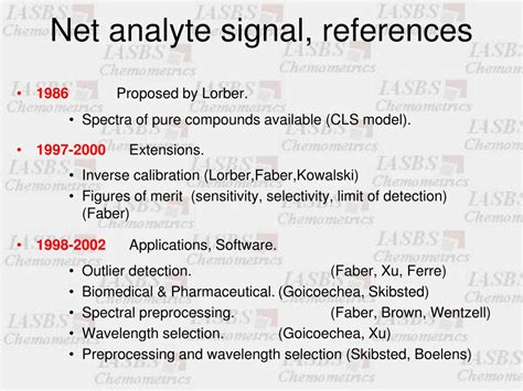 Ppt Net Analyte Signal Based Multivariate Calibration Methods