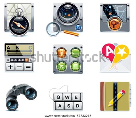 Vector Gps Navigation Icons Part 2 Stock Vector Royalty Free 57733213 Shutterstock