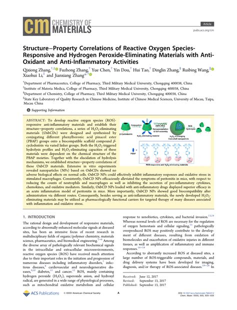 Pdf Structure Property Correlations Of Reactive Oxygen Species