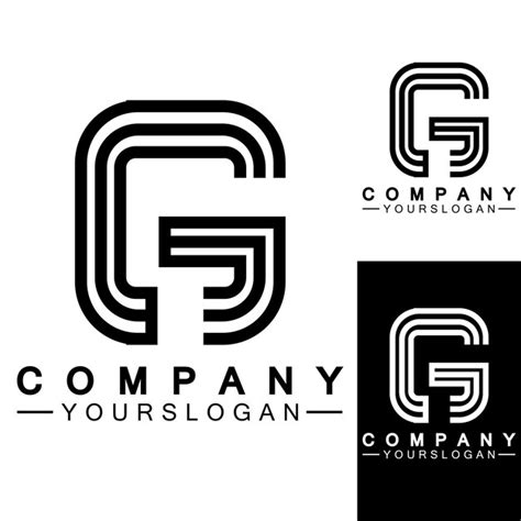 편지 G 로고 아이콘 디자인 서식 파일 프리미엄 벡터