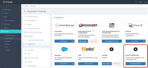 Creating IStrada OAuth App Sysdyne Cloud API