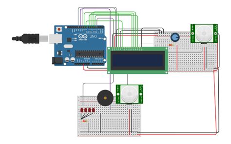 Circuit Design Sensor De Movimento Tinkercad