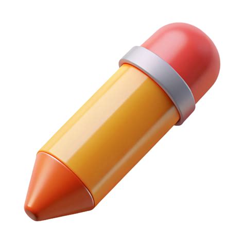 Remarkable Industrial Hyper Specific Photorealistic Isolated Cutout Of A Single Crayon With