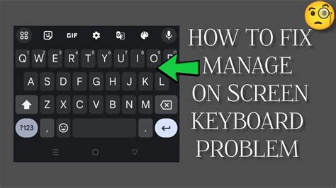 How To Fix Manage On Screen Keyboard Problem Tech Issues Solutions YouTube