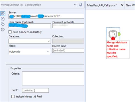 Mongo Connectivity Failed Alteryx Community