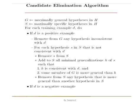 Concept Learning And Candidate Elimination Algorithm Pptx
