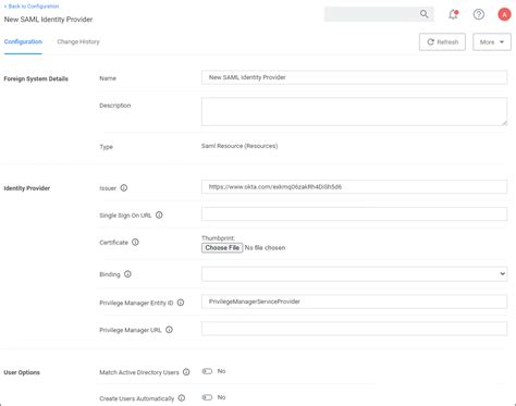 Setting Up A Saml Integration