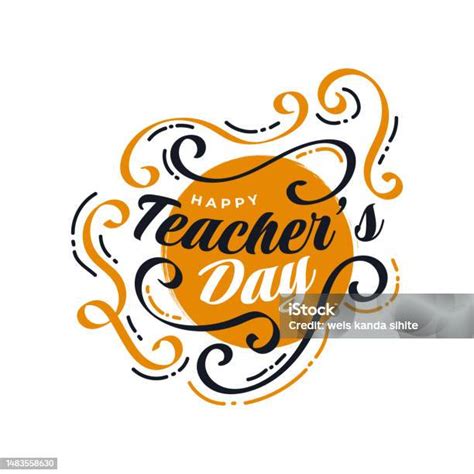 낙서 스타일로 해피 스승의 날 레터링 스승의 날 타이포그래피 카드 포스터 및 인쇄에 사용할 수 있습니다 감사합니다에 대한 스톡 벡터 아트 및 기타 이미지 Istock