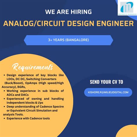 Kishore R On Linkedin Hiringnow Experiencedcandidates Circuitdesign Analogdesign