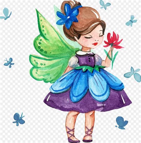 矢量手绘插画花仙子png图片素材下载图片编号10481299 Png素材网