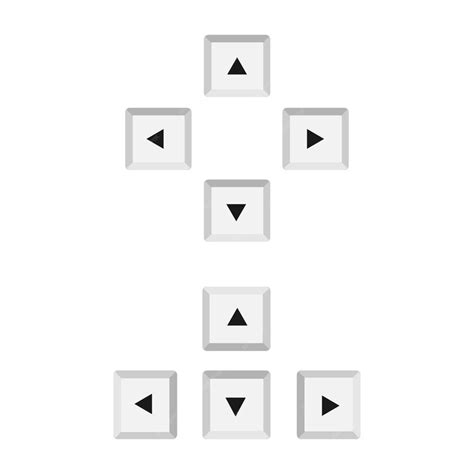 Premium Vector Cursor Key Layout Four Cursor Keys Up Down Left And
