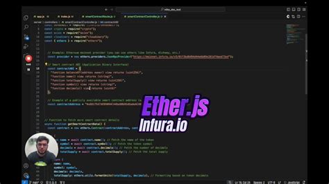 Get Smart Contract Details With Ether Js And Infura Ethereum