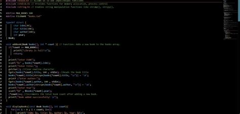 Library Management System Using C Having A Feature Of Add Book Search Book By Isbn And