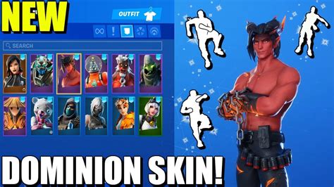 Fortnite Dominion Skin Wall Popular Dance Emotes Youtube