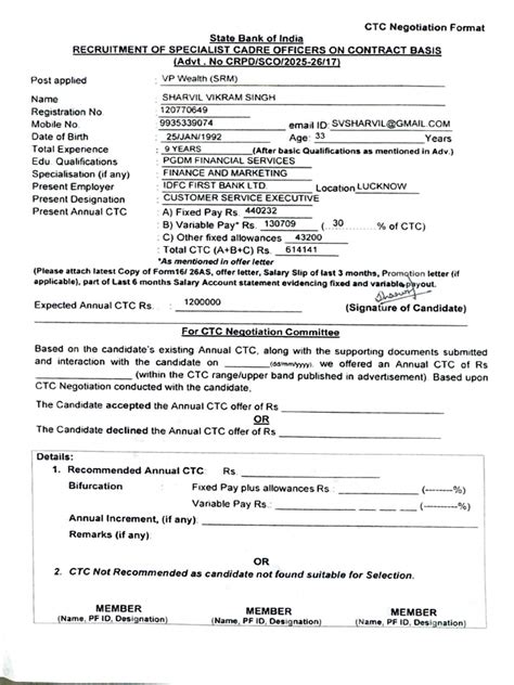 Ctc Negotiation Pdf