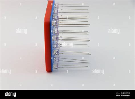 Side View Of 3d Printed Led Jig With Light Emitting Diodes Attached To Side View Of 3d Printed Led Jig With Light Emitting Diodes Attached To