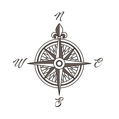 Premium Vector Vintage Nautical Compass Rose
