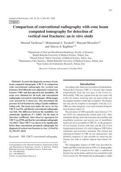Comparison Of Conventional Radiography With Cone Beam Computed