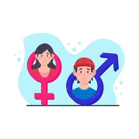 Concepto De Igualdad De Género Ilustración Vectorial En Estilo De