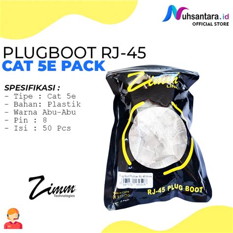 Jual Plug Boot Konektor Rj Zimmlink Plugboot Connector Rj Cat E Utp Ftp Bukan Cat Pcs