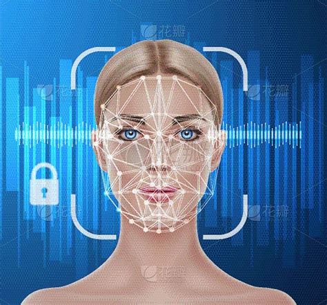 女孩 生物识别 平板扫描仪 面部识别技术 商务 安全 计算机 几何形状 传感器 技术素材 花瓣网