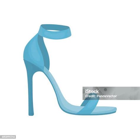 만화 스타일 흰색 배경에 고립 된 발목 스트랩 아이콘 신발 기호 스톡 벡터 일러스트입니다 가죽에 대한 스톡 벡터 아트 및 기타 이미지 Istock